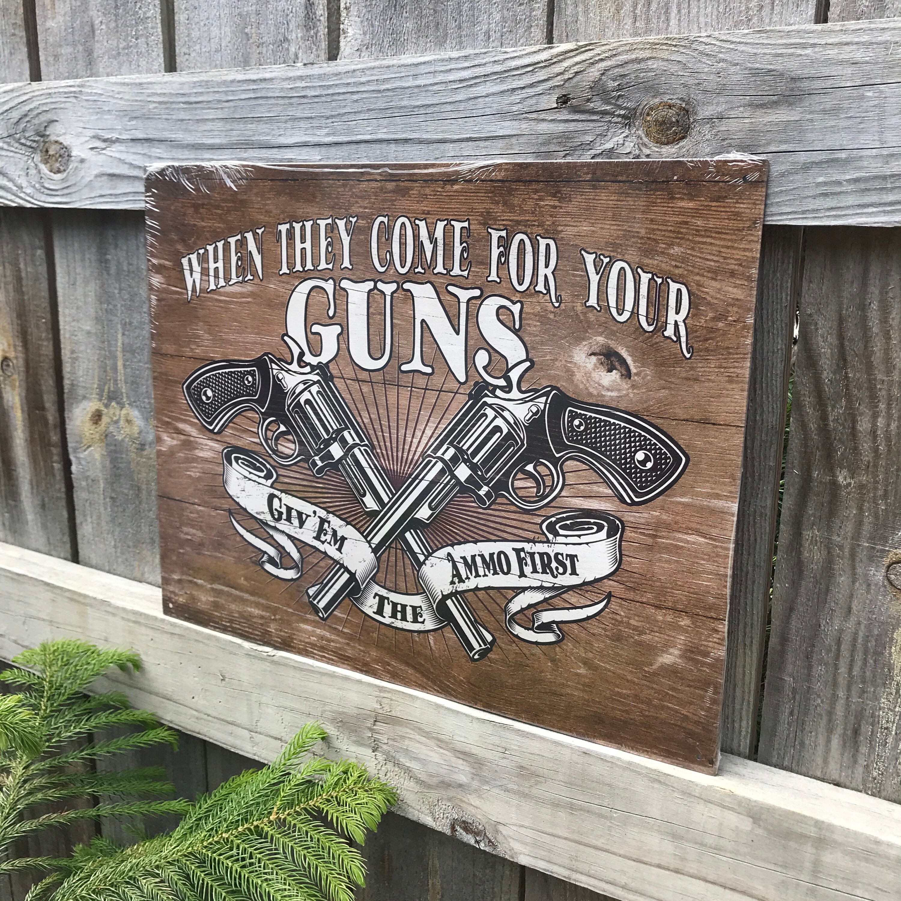 Guns Sign Gun Signs Warning Sign Front Porch Signs No Trespassing Signs ...