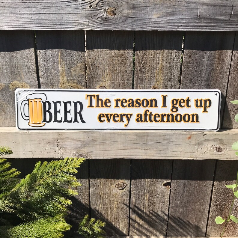Beer Sign Beer Signs Funny Signs Bar Sign Bar Signs Bar Decor White ...