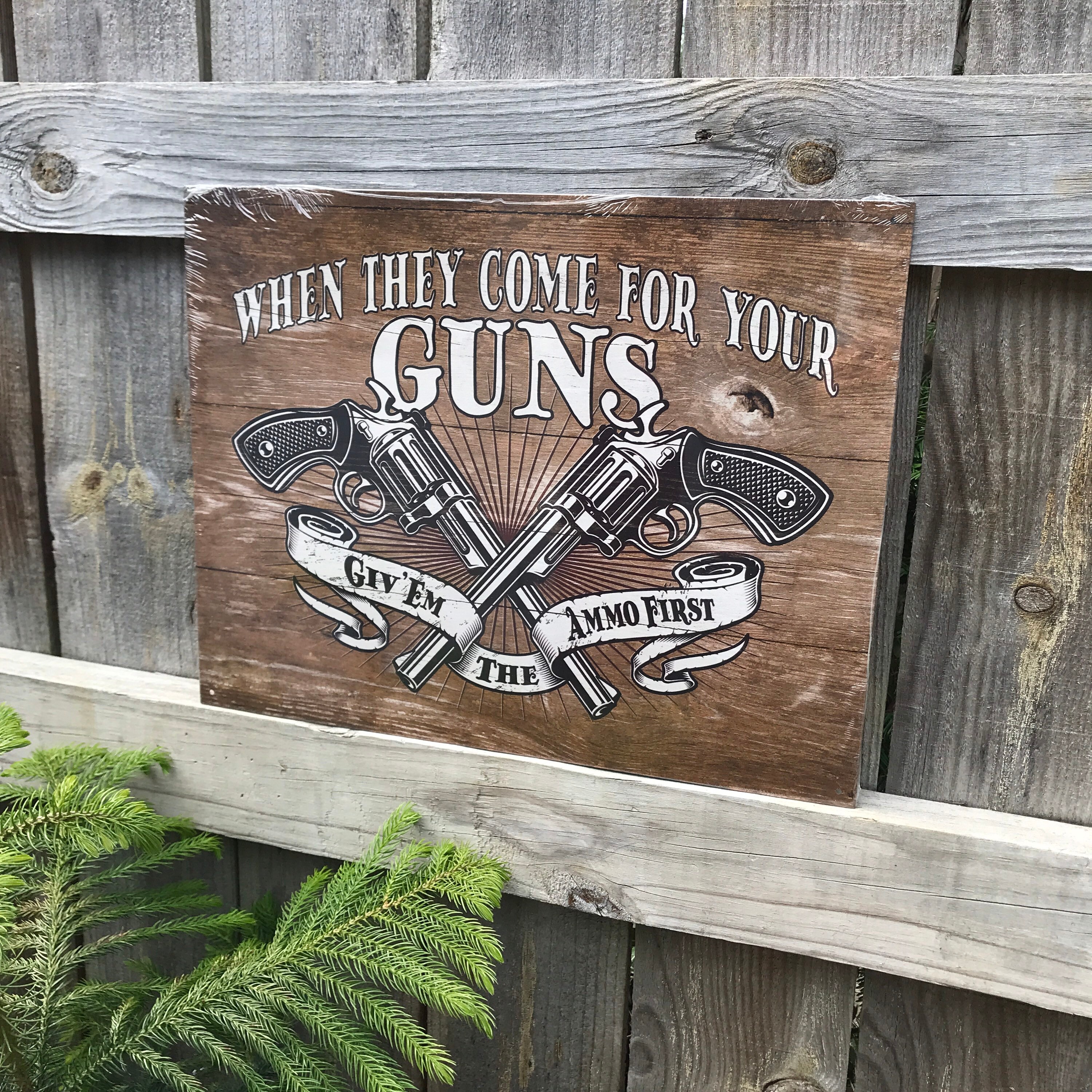 Guns Sign Gun Signs Warning Sign Front Porch Signs No Trespassing Signs ...