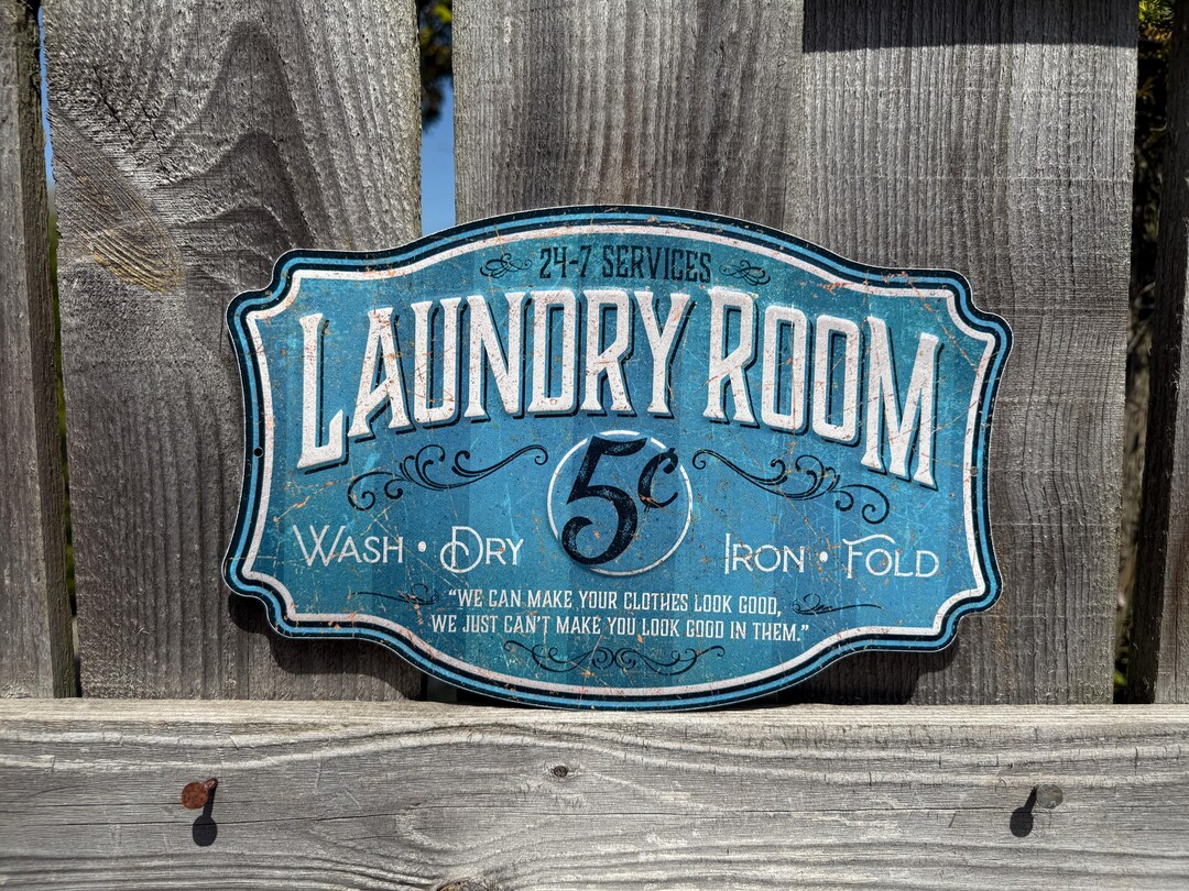 Funny Laundry Room Sign Small Tin Sign Housewarming Gifts for Friend ...
