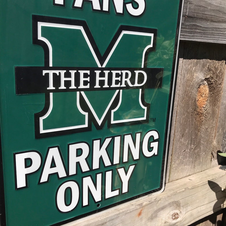 Marshall University Parking Sign Thundering Herd Sign Marshall ...