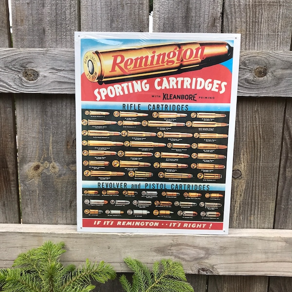 Remington Tin Sign - Etsy