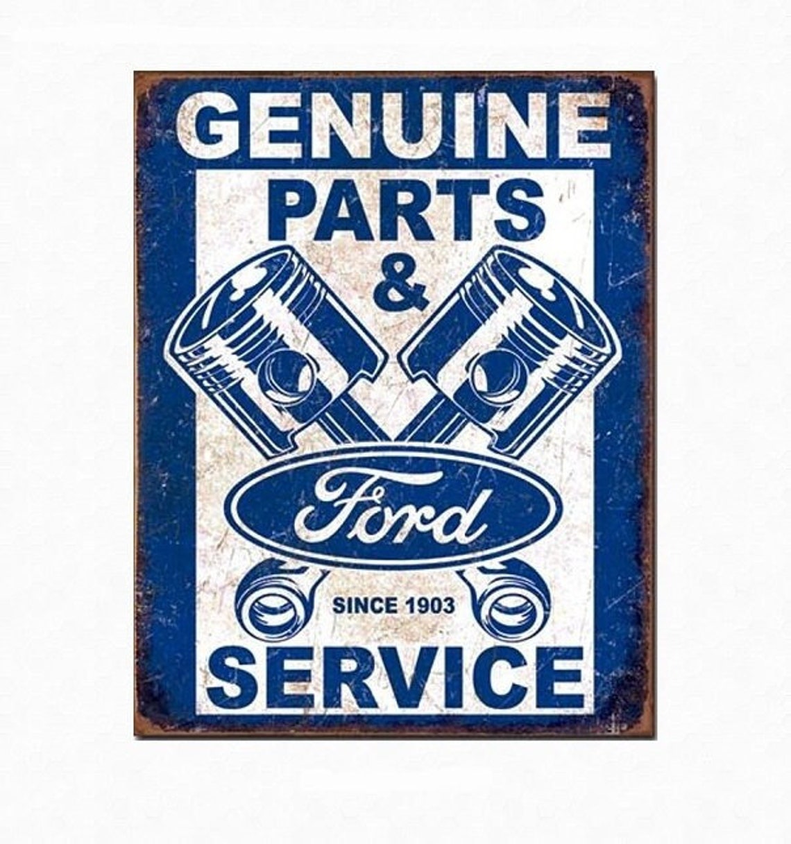 Licensed Ford Sign Ford Genuine Parts Sign Ford Signs Garage Signs for ...