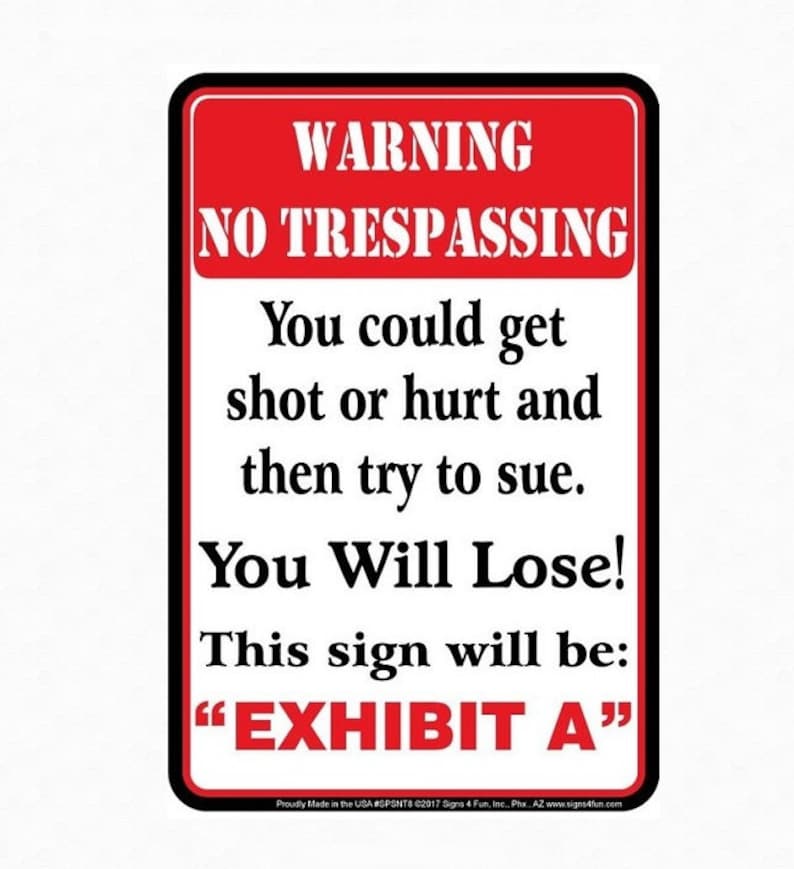 No Trespassing Sign No Trespassing Signs Funny Signs Funny - Etsy