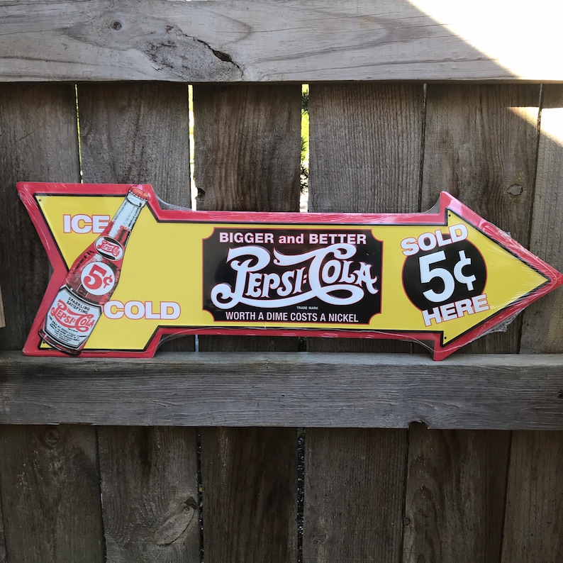 Licensed Pepsi Sign Licensed Pepsi Arrow Sign Bar Sign Bar Signs Soda ...
