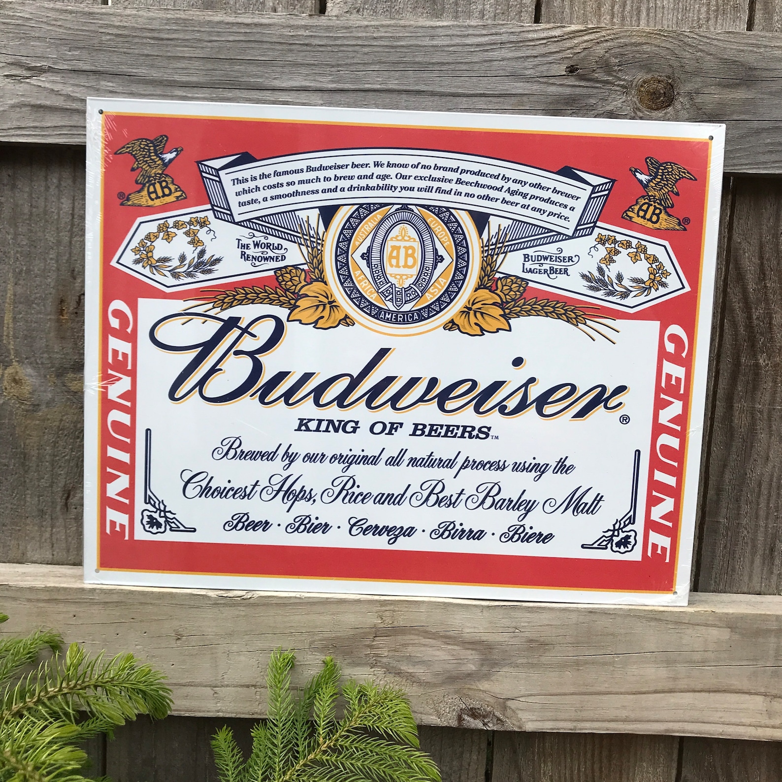 Licensed Budweiser Beer Sign Budweiser Signs Beer Signs Bar Sign Bar ...