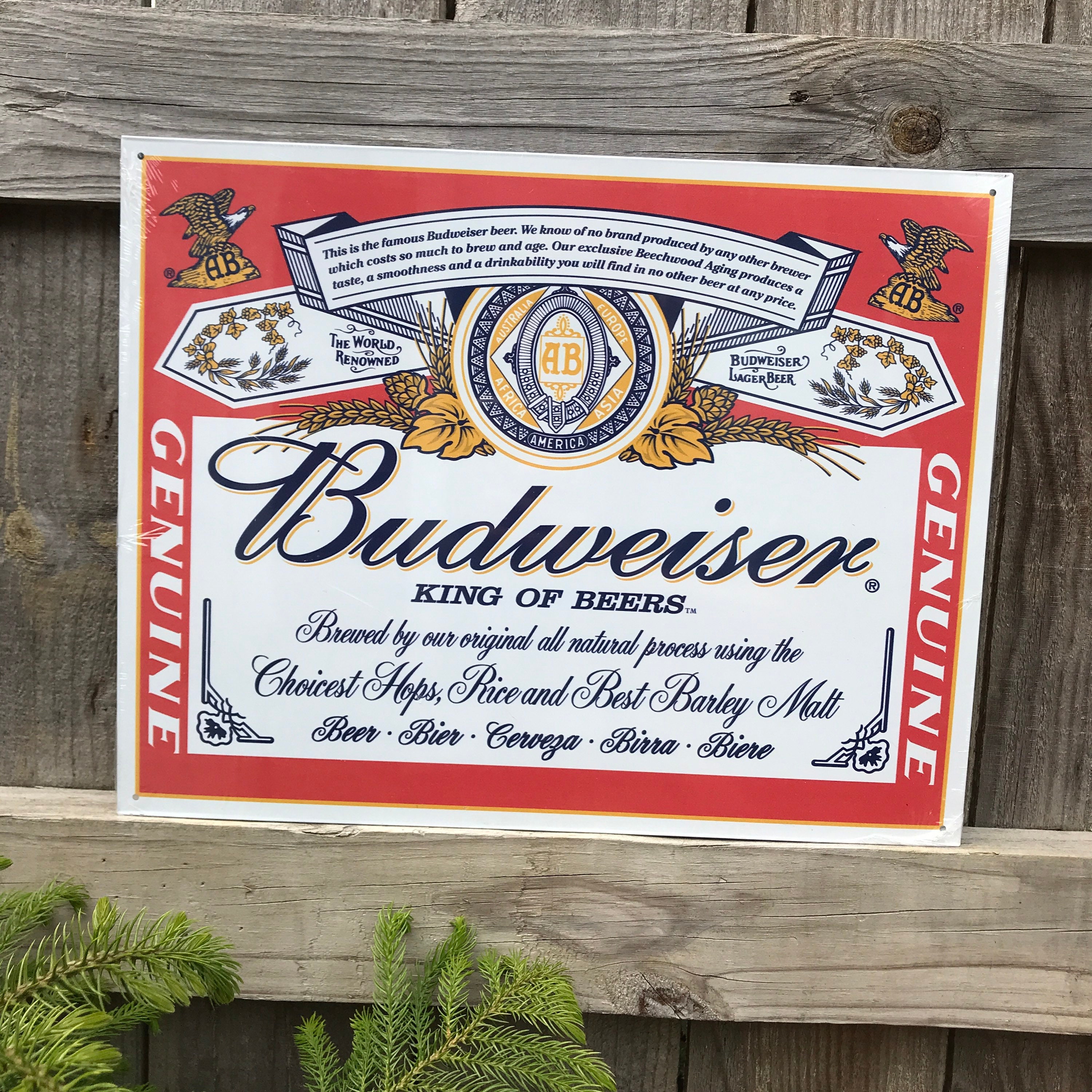 Licensed Budweiser Beer Sign Budweiser Signs Beer Signs Bar Sign Bar ...