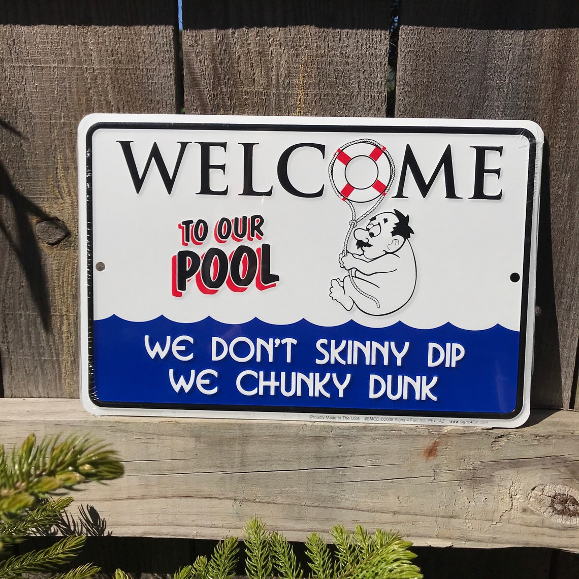 Pool Signs Swimming Pool Signs Skinny Dip Sign Chunky Dunk Signs Funny ...