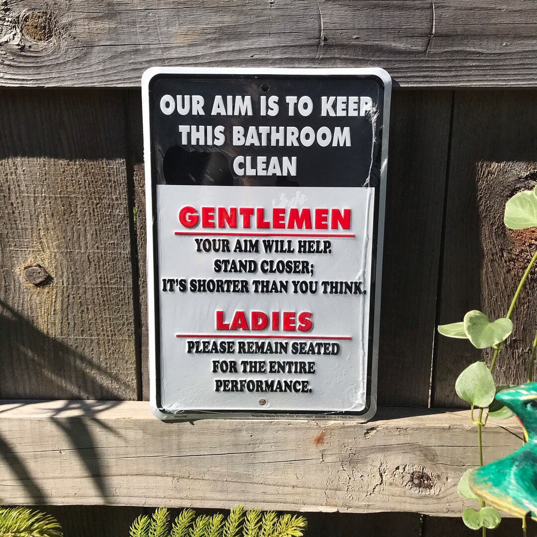 Funny Bathroom Sign Funny Bathroom Signs Bathroom Decor Bathroom ...
