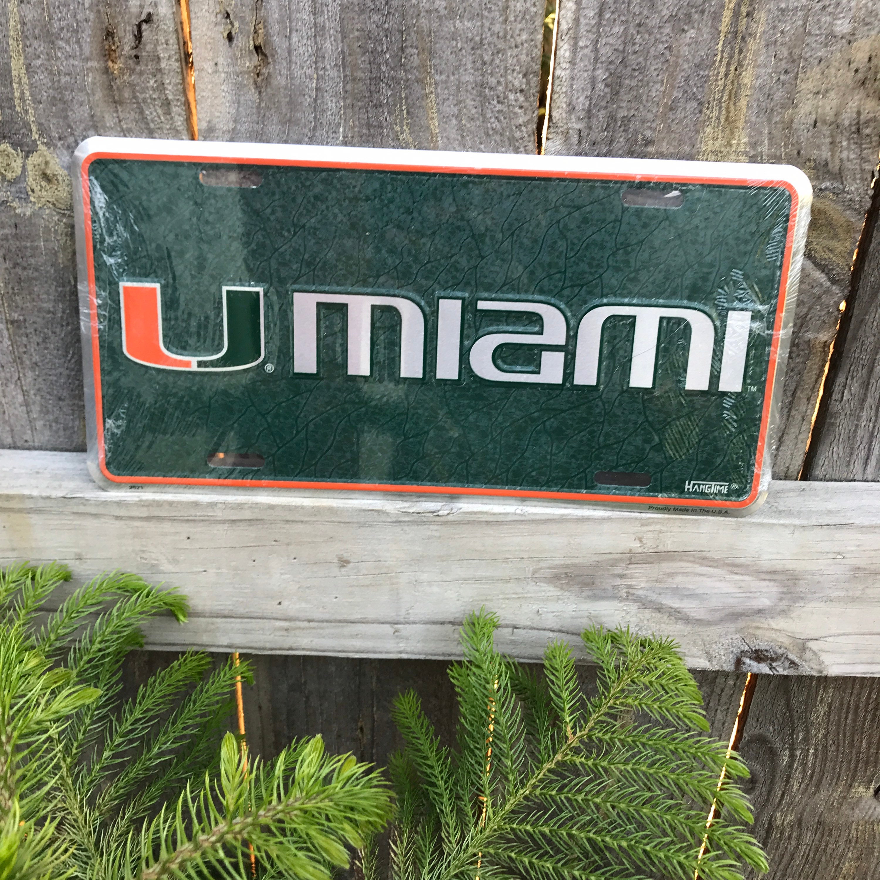 University of Miami Sign University Miami Hurricanes License - Etsy