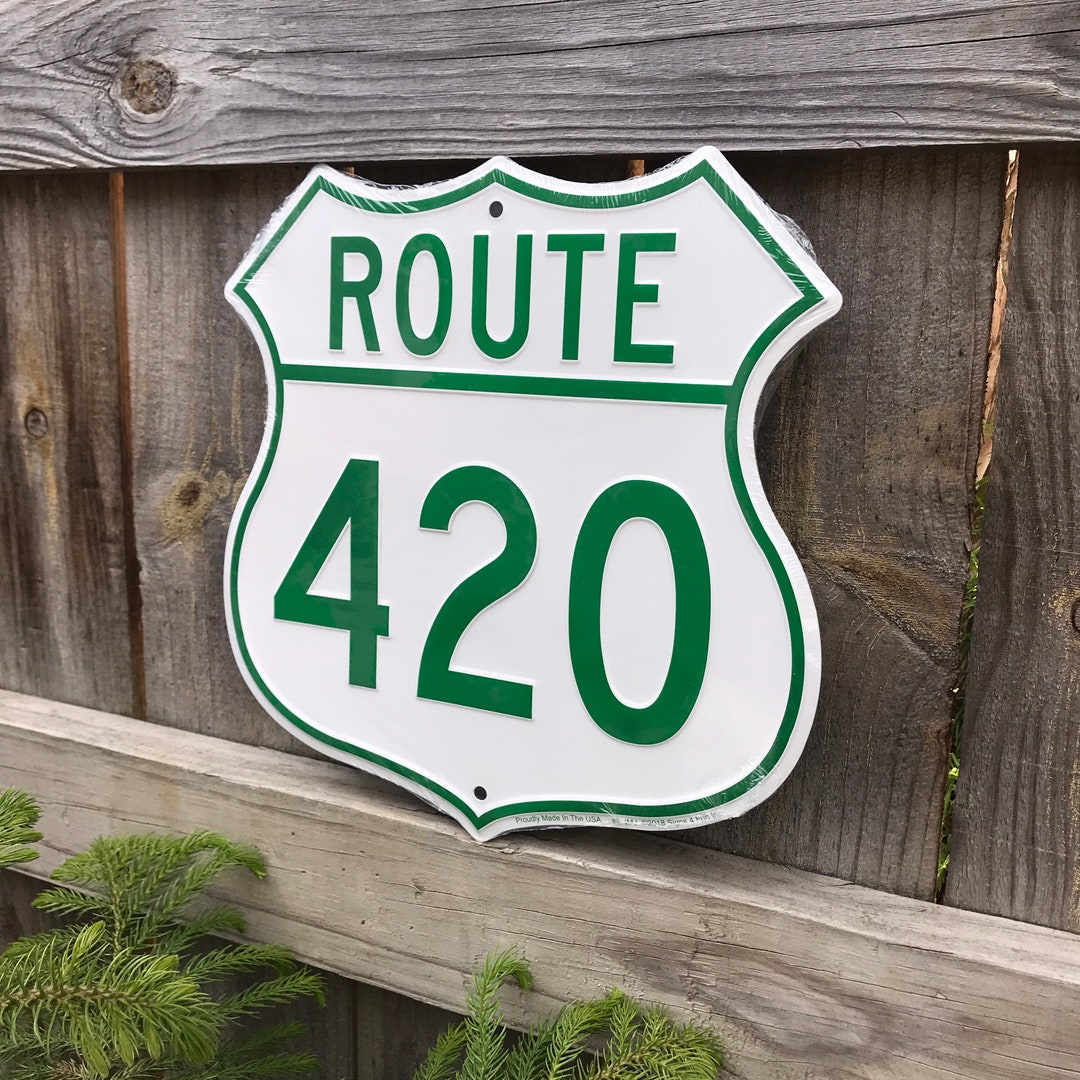 Route 420 Shield Sign 420 Signs Medical Marijuana Signs Smoke Shop ...