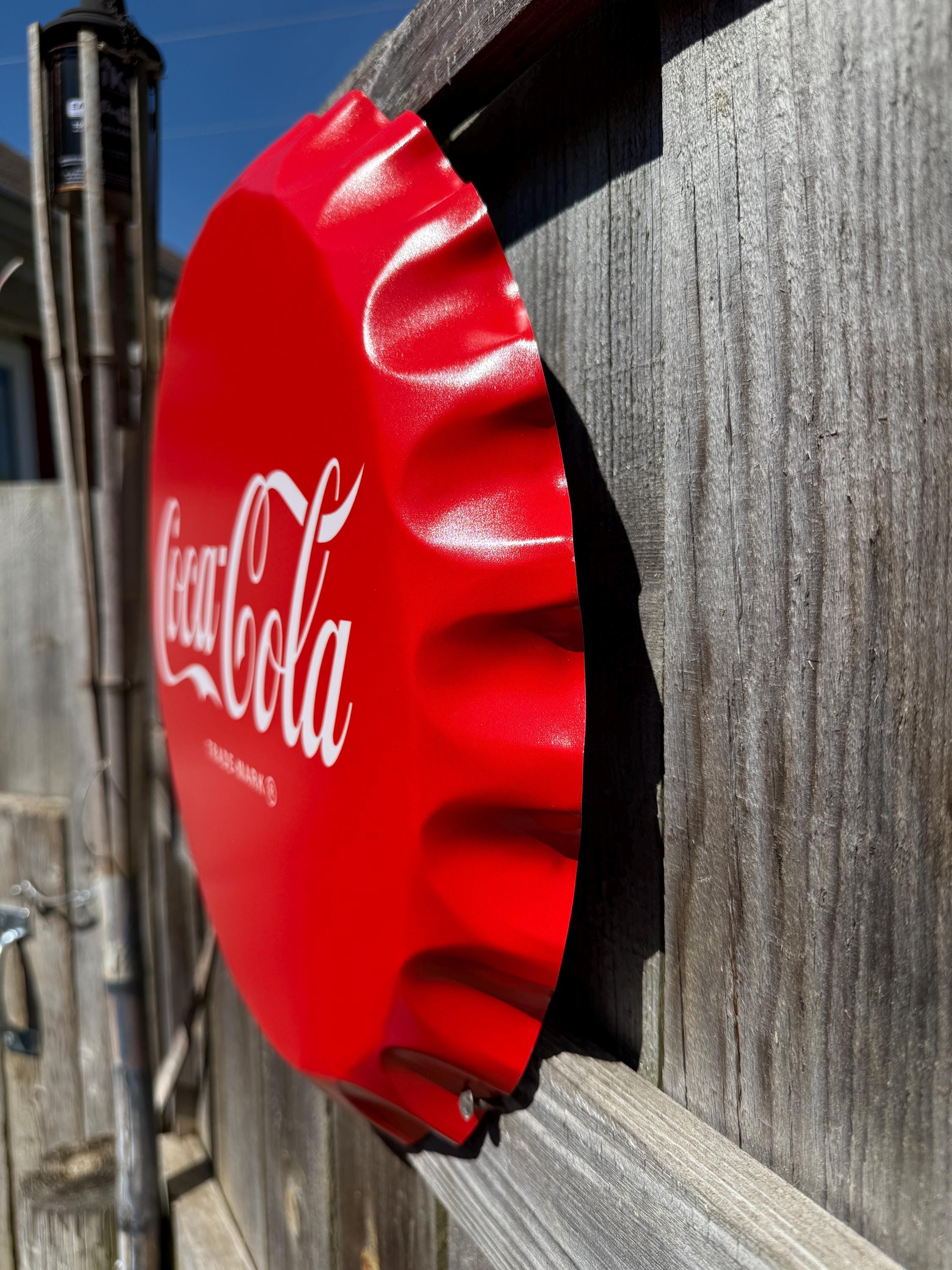 Coca Cola Bottle Cap Shaped Tin Sign Retro Bar Signage Basement Bar ...