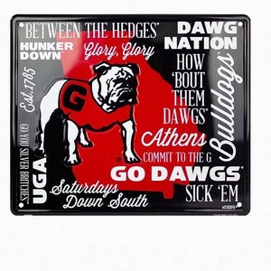Georgia Bulldogs Sign UGA Sign University of Georgia Signs College Sign ...