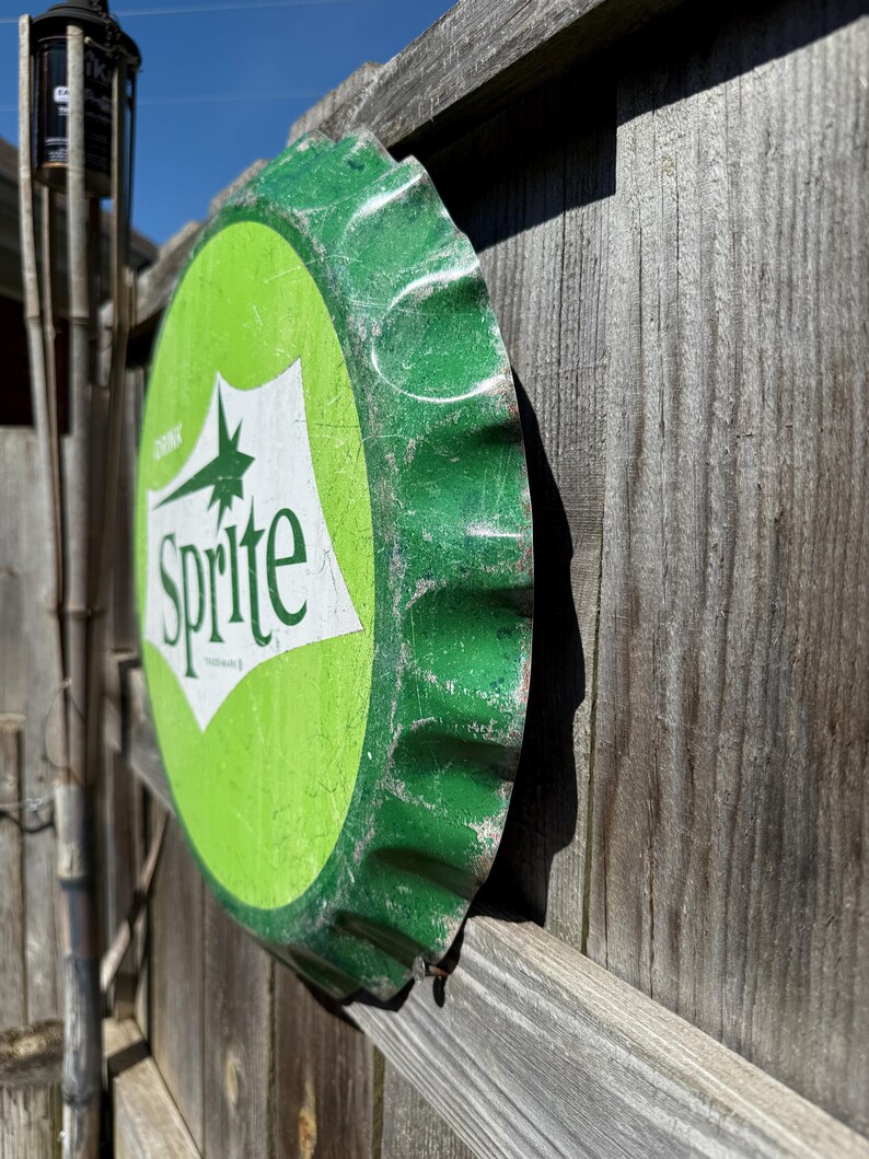 Sprite Bottle Cap Shaped Tin Sign Bar Signage Basement Bar Wall Decor ...