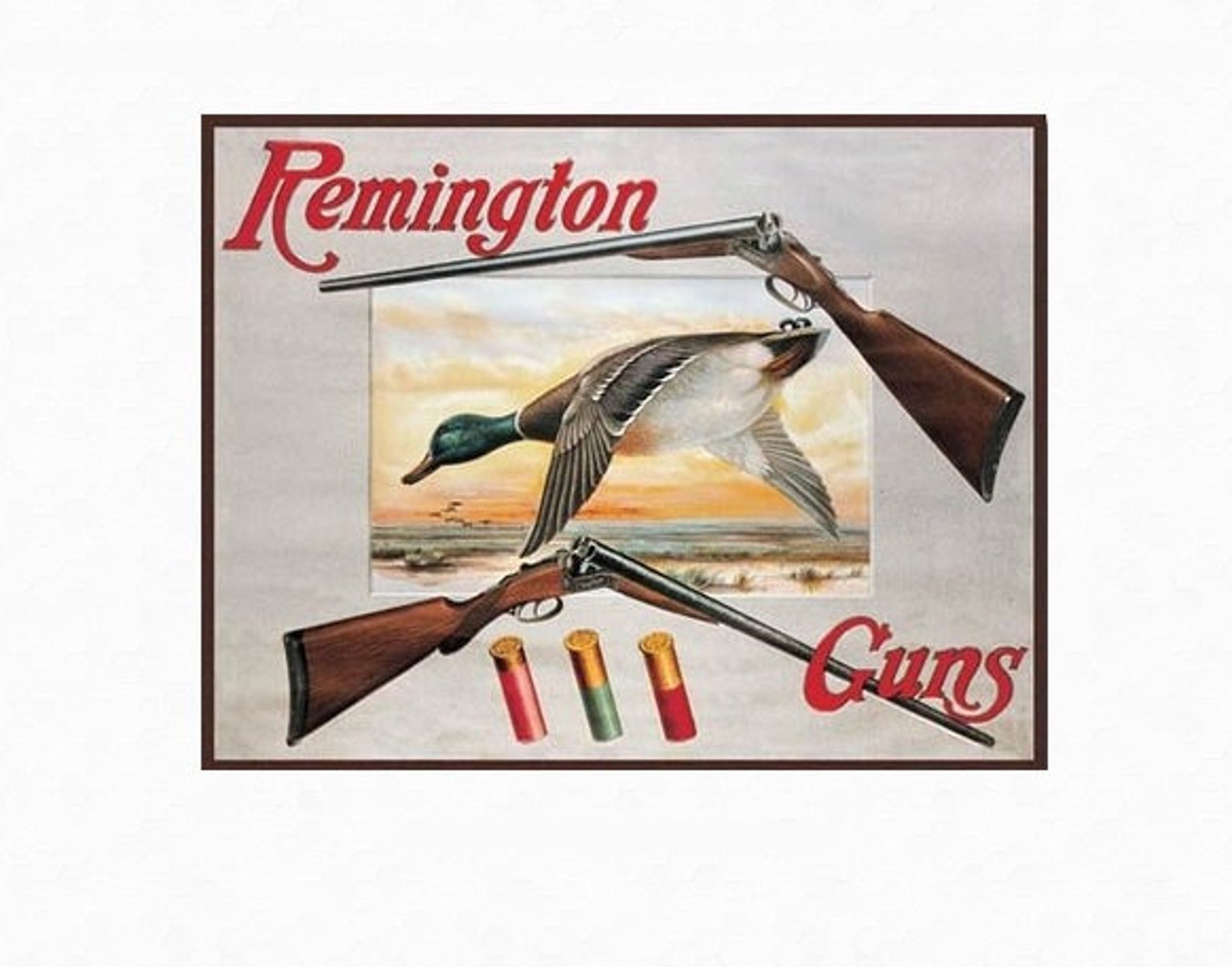 Licensed Remington Guns Sign Remington Signs Gun Sign Gun Signs Duck ...