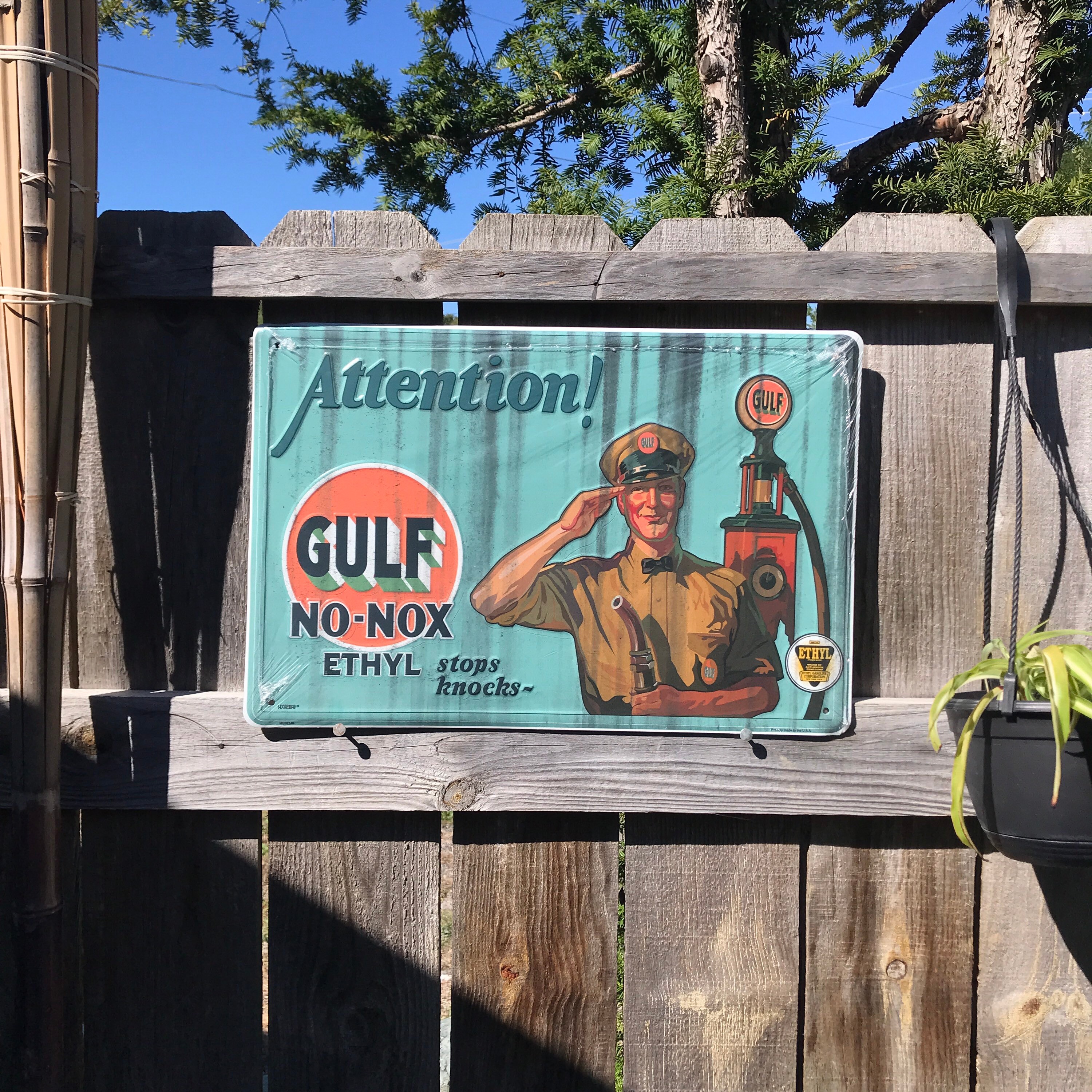 Gulf Gas Sign Gulf Gas Signs Gulf No Nox Sign Gulf Gasoline Man Cave ...