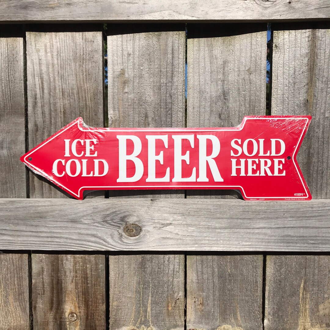 Ice Cold Beer Sold Here Sign Beer Sign Beer Signs Bar Sign Bar Signs ...