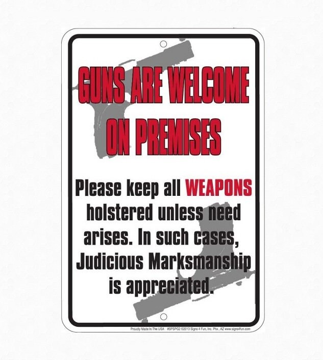 Gun Sign Gun Signs Garage Signs for Him Gift Dad Funny Sign - Etsy