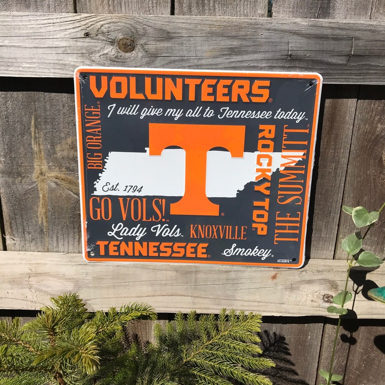 University of Tennessee Sign Tennessee Volunteers Sign - Etsy