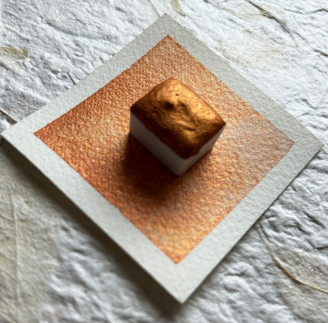 Apricot Synthetic Mica Soft Orange Handmade Metallic Watercolor Paint ...