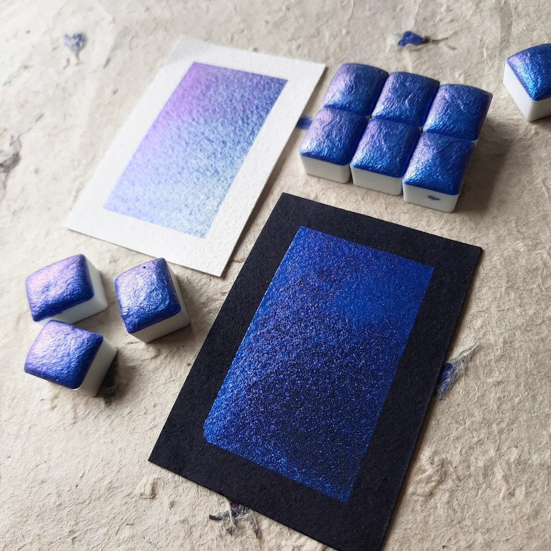 Cloud-drifter ~ Handmade Watercolor Paint ~ Chameleon Colorshifting ...