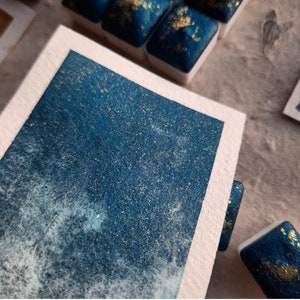 Handmade Watercolor - "starry Night" - Granulating Watercolor Paint ...