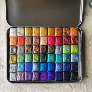 Silver Hinged Metal Tin Box (empty) ~ Travel Watercolor Palette ...