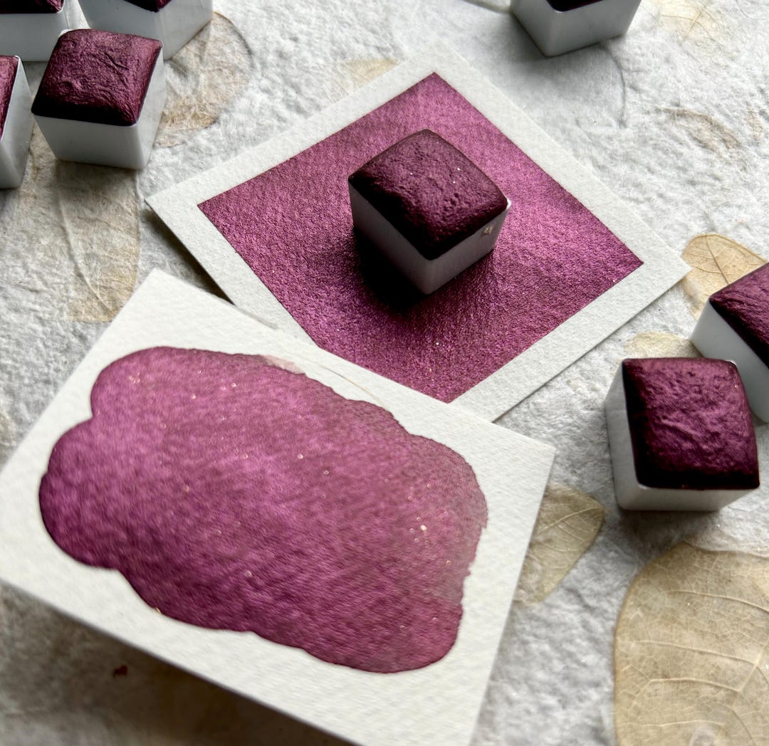 Deep Raspberry ~ Shimmer Watercolor Paint ~ Metallic Handmade ...