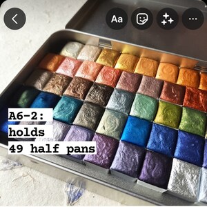 Silver Hinged Metal Tin Box (empty) ~ Travel Watercolor Palette ...