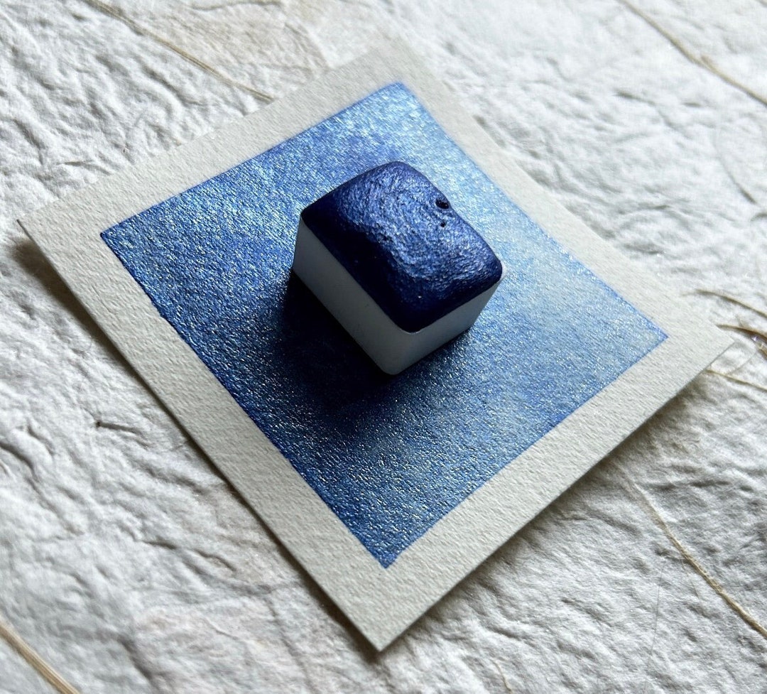 Porto Blue - Synthetic Mica - Blue Handmade Metallic Watercolor Paint ...