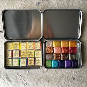 Silver Hinged Metal Tin Box (empty) ~ Travel Watercolor Palette ...