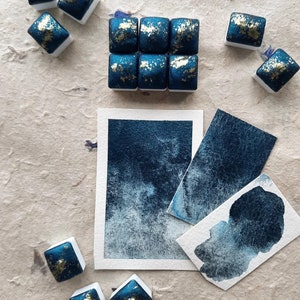 Handmade Watercolor - "starry Night" - Granulating Watercolor Paint ...