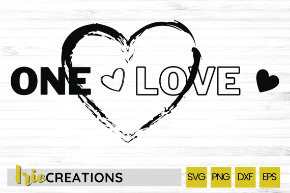 One Love SVG Hearts SVG Svg Cut File Svg Files for | Etsy