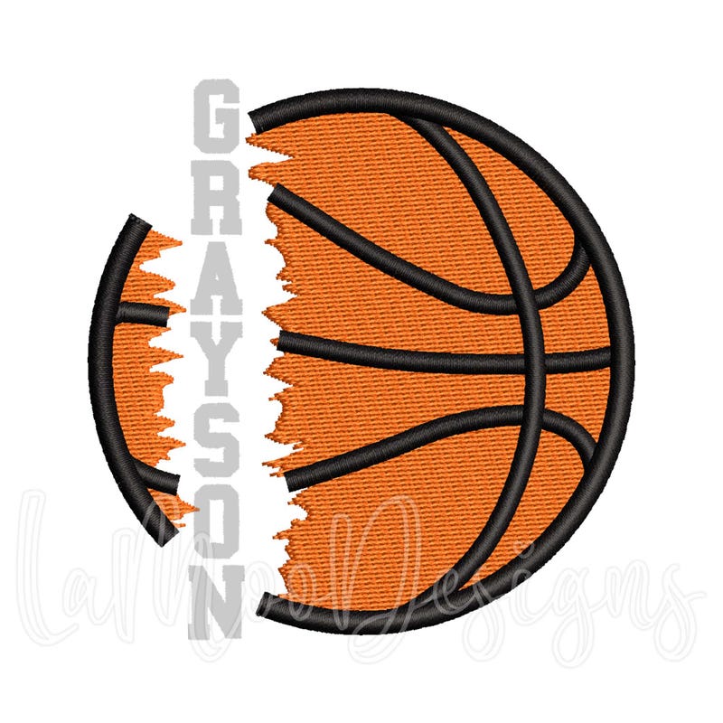 Basketball Embroidery Design - Etsy