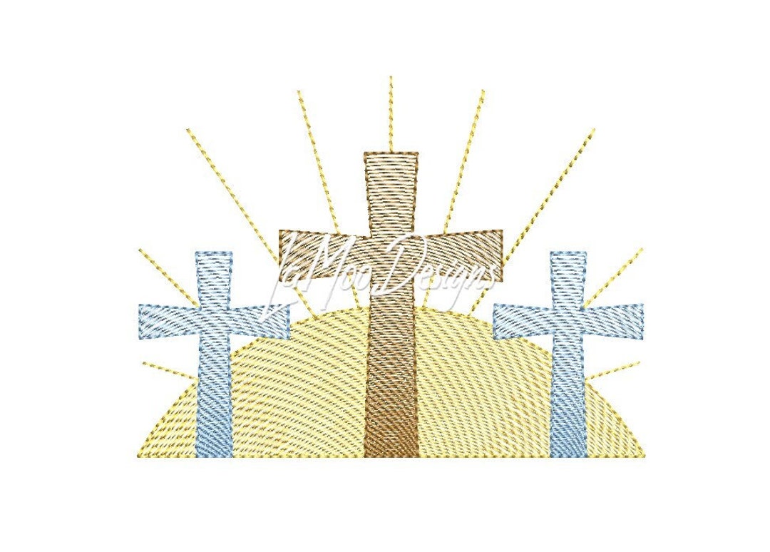 Easter Cross Embroidery Design | Quick Stitch Machine Embroidery Design ...