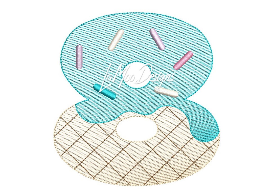 Ice Cream Cone Number 8 Sketch Embroidery Design (digital Download) - Etsy