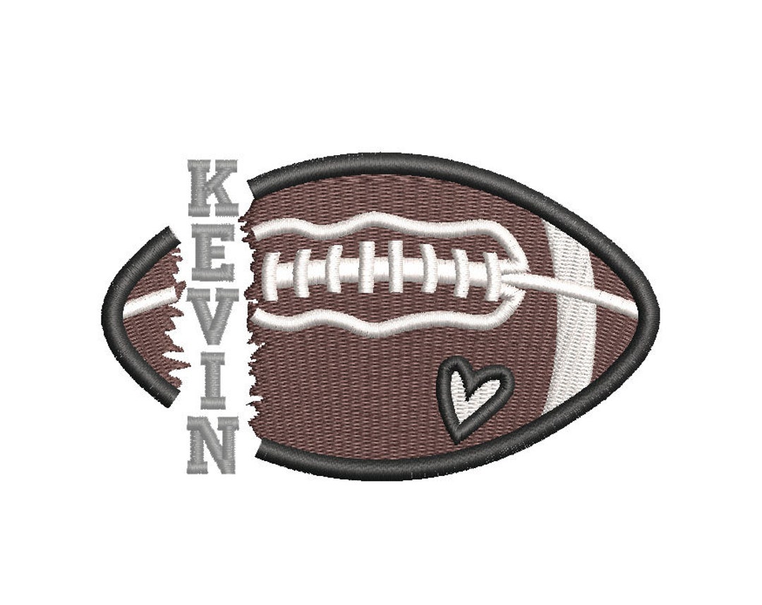 Split Football Embroidery Design 5 Sizes, Filled Machine Embroidery ...