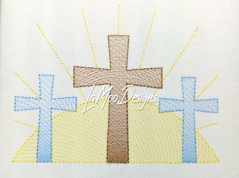 Easter Cross Machine Embroidery Design: Quick Stitch (4 Sizes) (digital ...