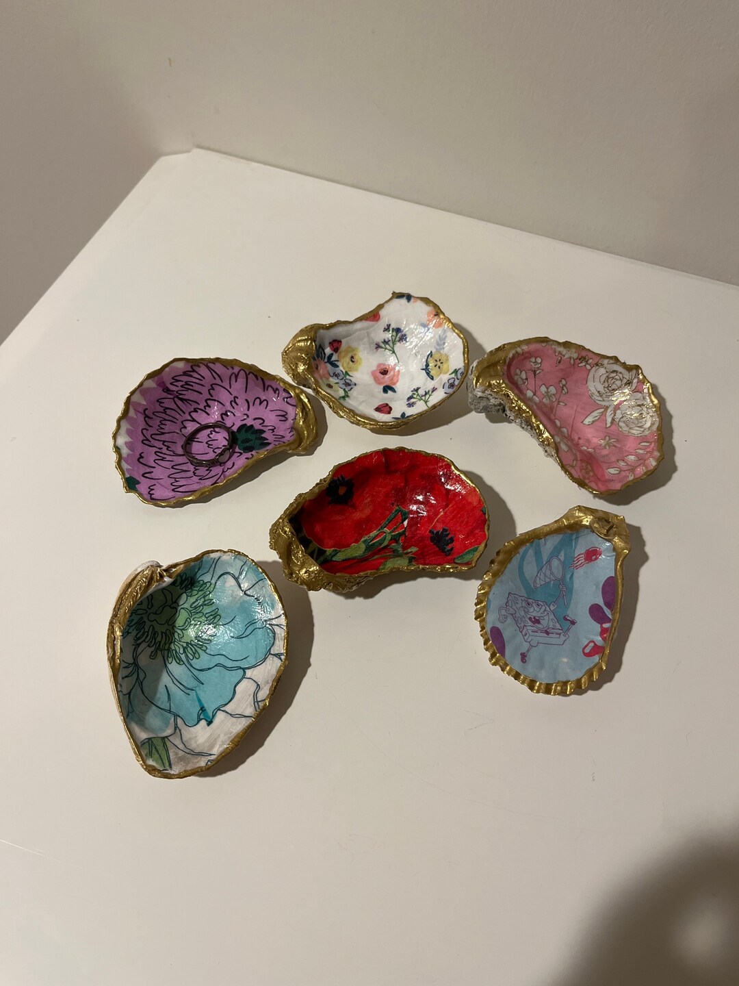 Medium Decoupage Seashell Trinket Dishes - Etsy