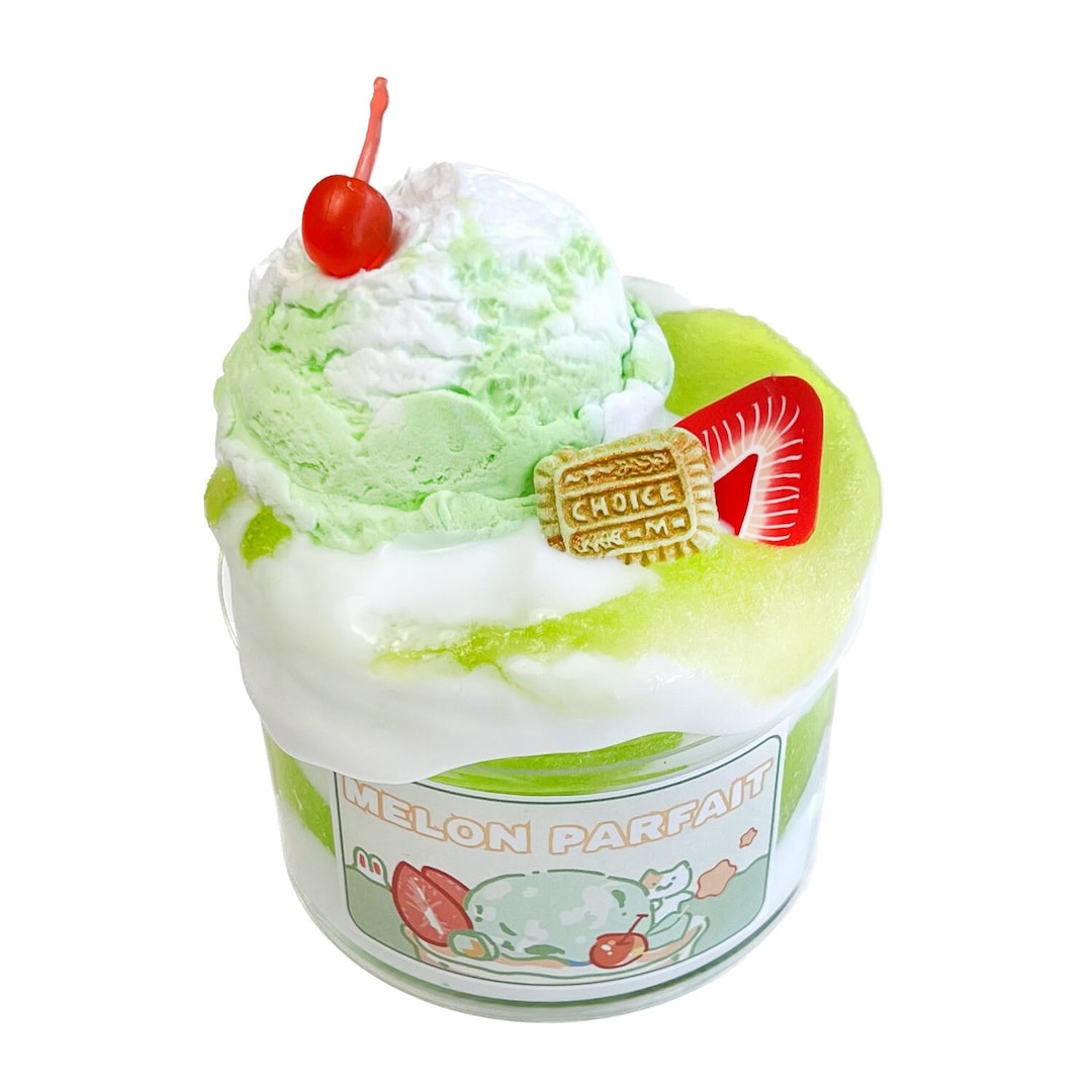 Melon Parfait Diy Slime by Wuwa, Soft and Fluffy Slime, Jelly Slime ...