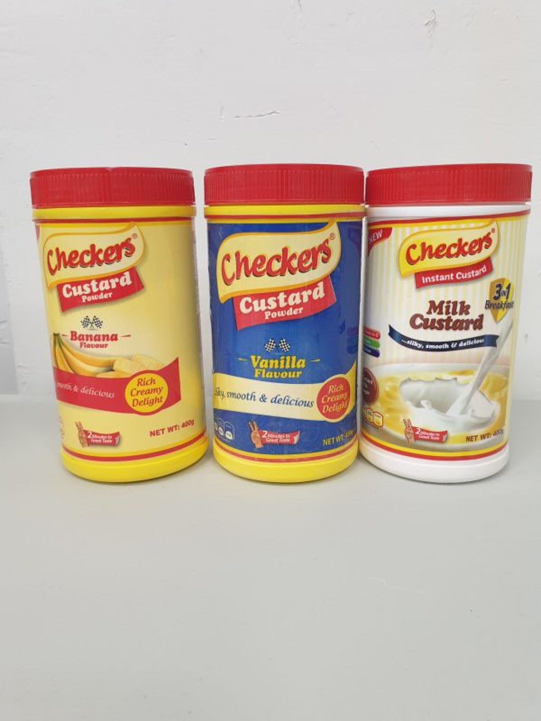 Checkers Milk Custard Powder/400g Available in 3 Flavors - Etsy