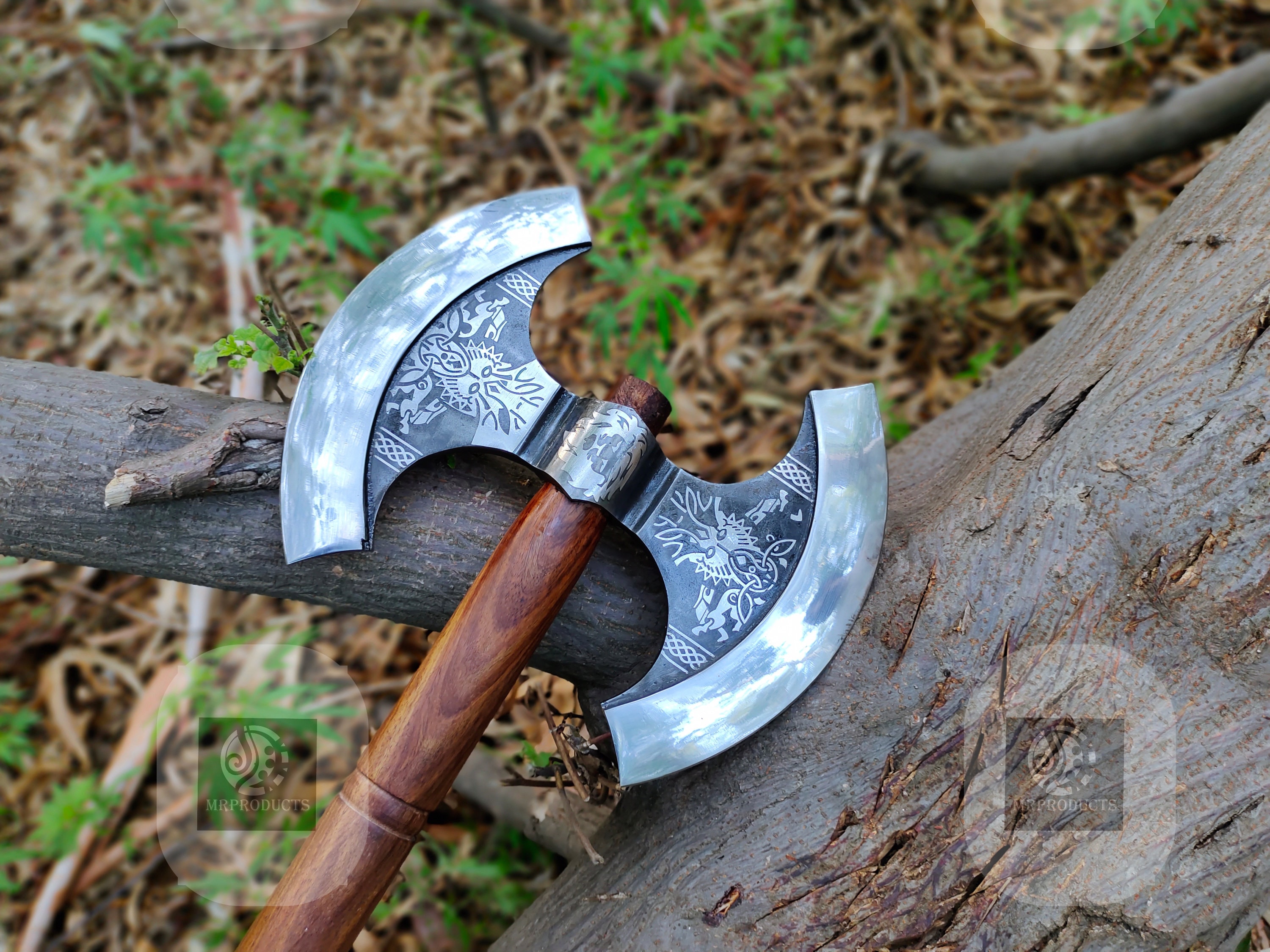 Handgeschmiedete mittelalterliche Wikinger Axt Doppelkopf Axt - Etsy.de