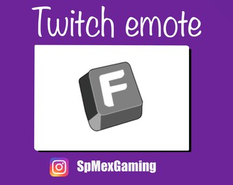 F Key Twitch Emote - Etsy