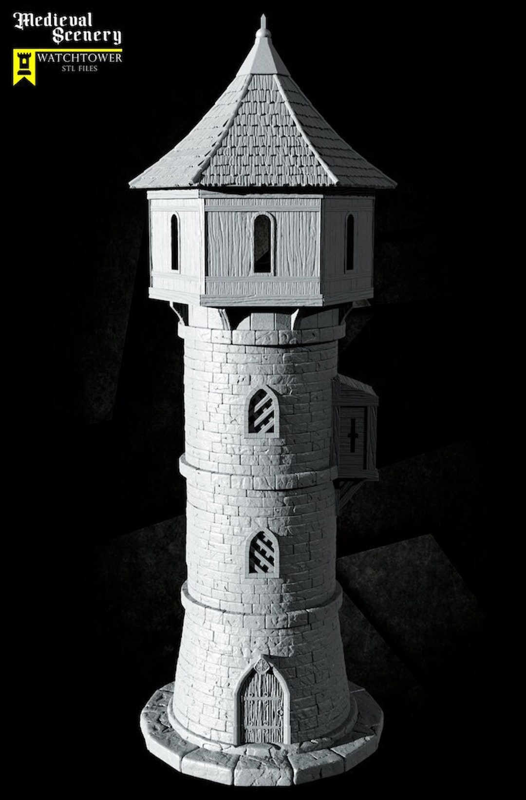 Medieval Watchtower | RPG Terrain | 6-54mm Terrain - Etsy
