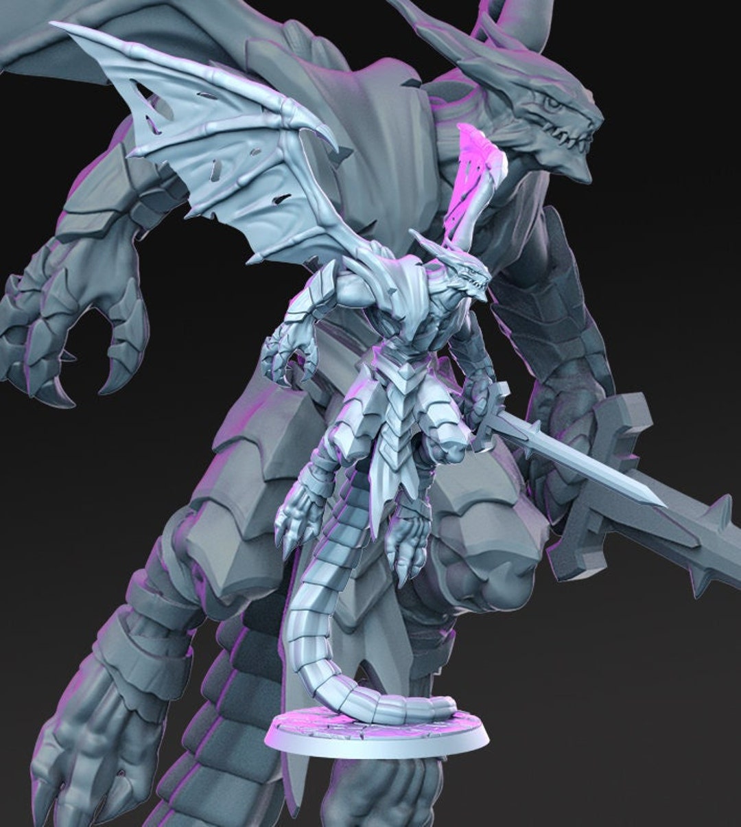 Veltrax, Sword Wielding Dragon Miniature - Etsy