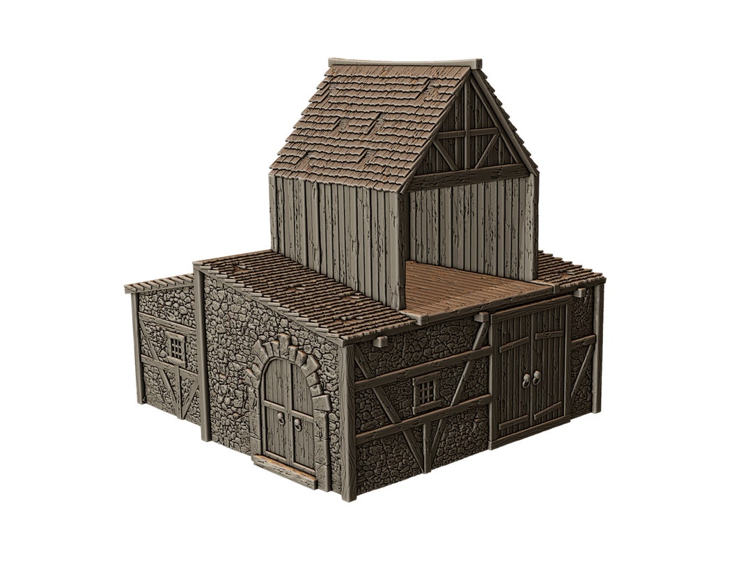 Barn | Medieval Farmhouses | 6-75mm Terrain - Etsy
