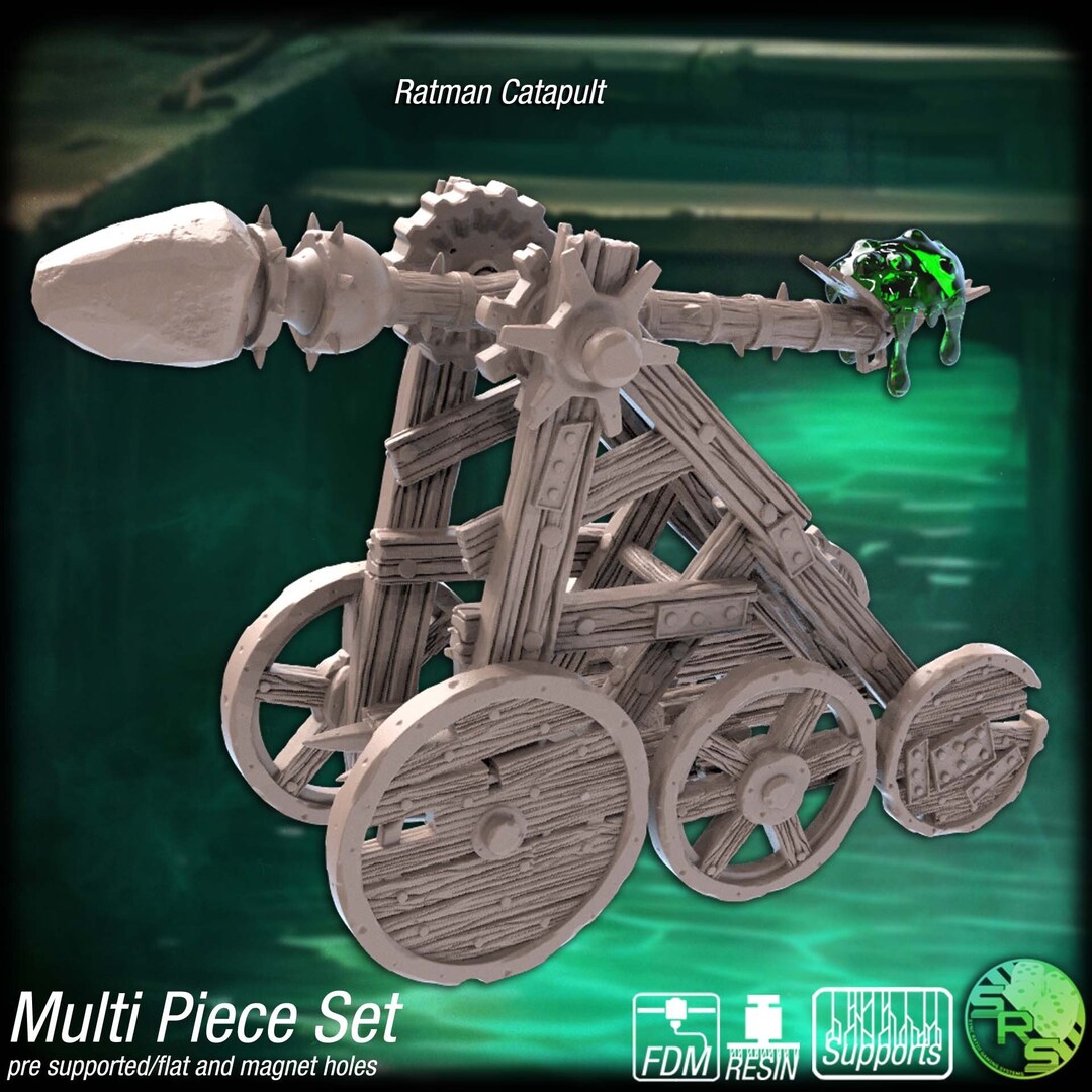 Ratman Catapult | RPG Terrain | 28-48mm Terrain - Etsy