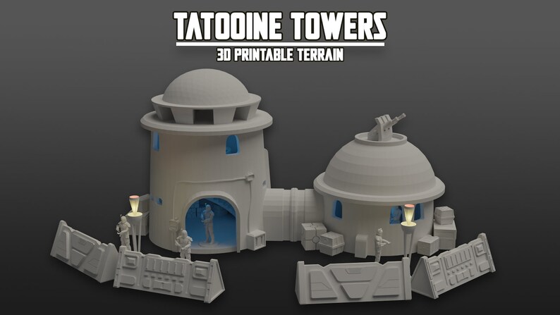 Dune One: Tatooine Towers | Building Miniature | 10-48mm Terrain - Etsy