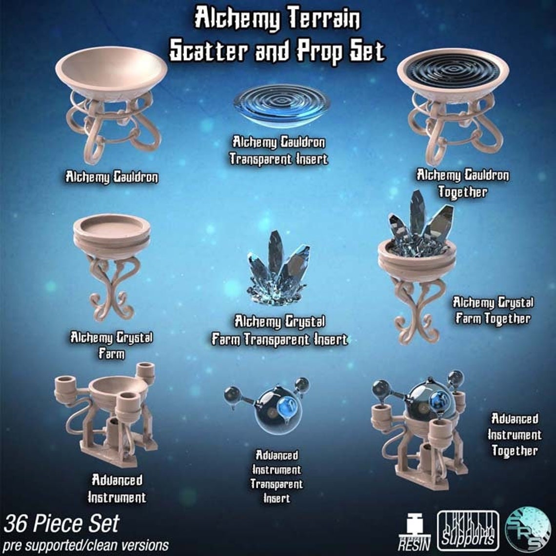 Alchemy Lab Equipment | RPG Terrain | 32-54mm Terrain - Etsy