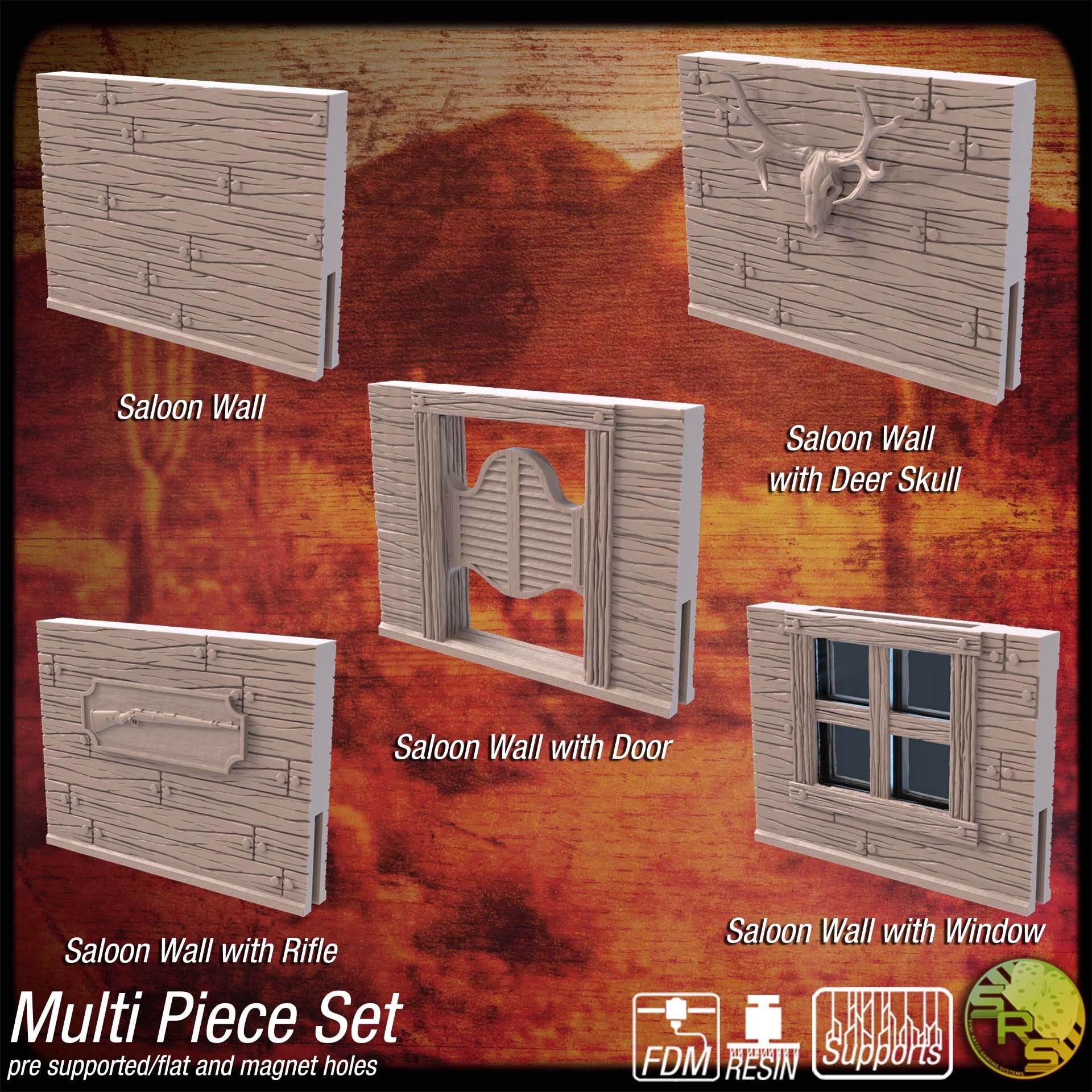 Old West Saloon Walls | RPG Terrain | 15-54mm Terrain - Etsy